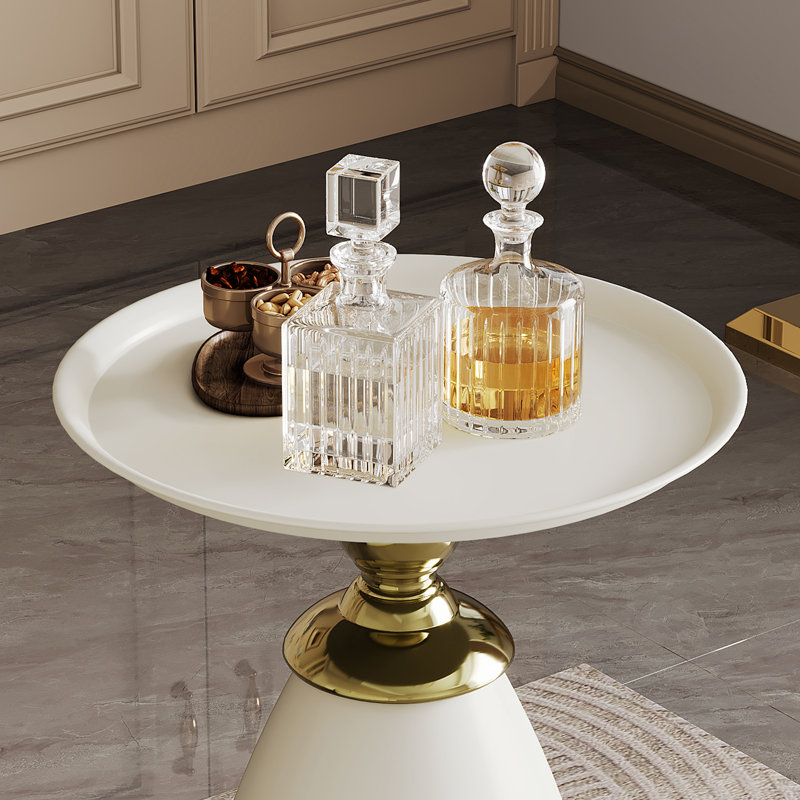 House of Hampton® Henock Iron Top Drum End Table | Wayfair